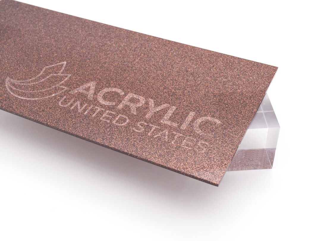Acrylic Sheet 1/8" Brown Glitter Two-sided - Plexiglass Plastic Acrylic ...
