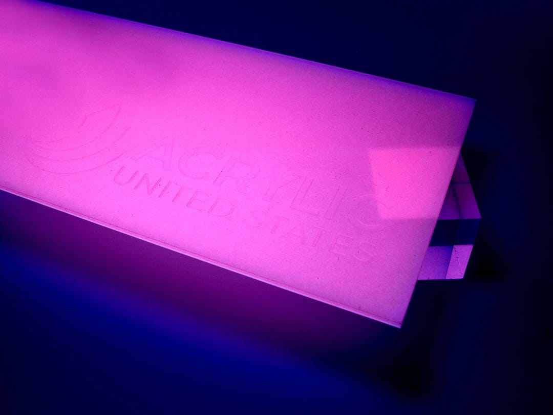 Acrylic Sheet 1/8" Pink Glow in the Dark Translucent - Plexiglass ...