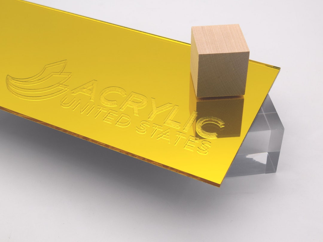 Acrylic Sheet 1/8" Yellow Mirror #1200 - Plexiglass Plastic Acrylic ...