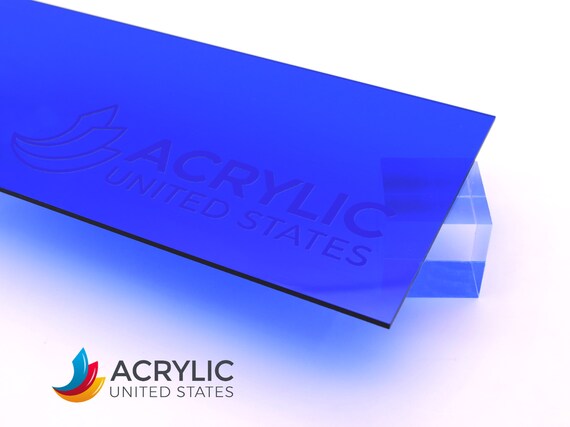 Acrylic Sheet 1/8 Blue Transparent 2424 Plexiglass - Etsy
