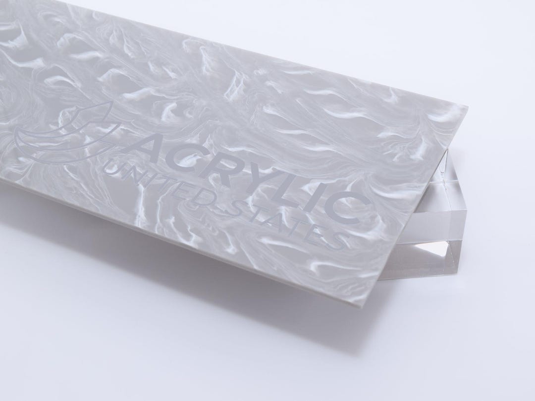 Acrylic Sheet 1/8" Wavy Gray Glossy Marble - Plexiglass Plastic Acrylic ...