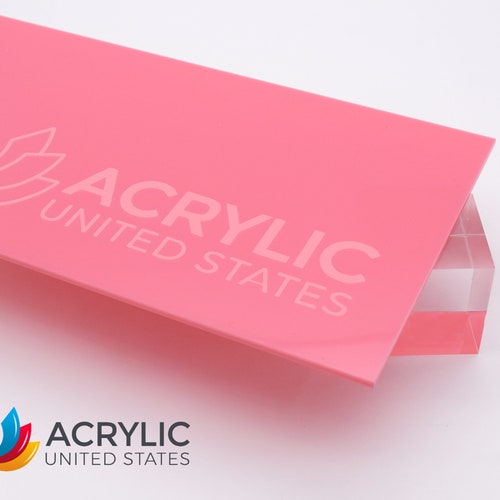 Acrylic Sheet 1/8 Pink 3199 Plexiglass Plastic | Etsy