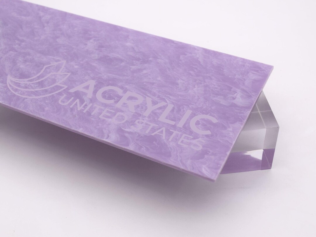 Acrylic Sheet 1/8" Wavy Purple Glossy Marble - Plexiglass Plastic ...