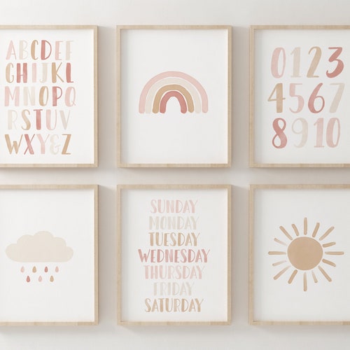 Rainbow Animal Alphabet Poster PRINTABLE Wall Art ABC - Etsy