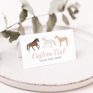 Editable Horse Birthday Party Food Label Template, Printable Equestrian ...