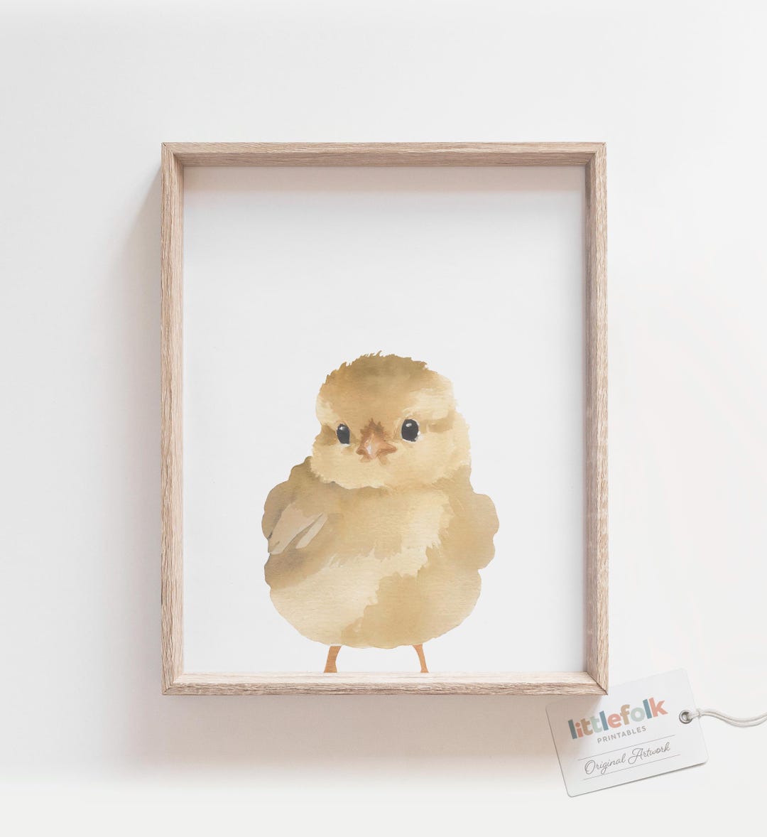 Watercolor Chick Print, Baby Chick Wall Art, Printable Easter Decor ...