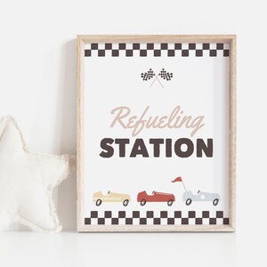 Race Car Birthday Party Refueling Station Sign, Printable Two Fast ...