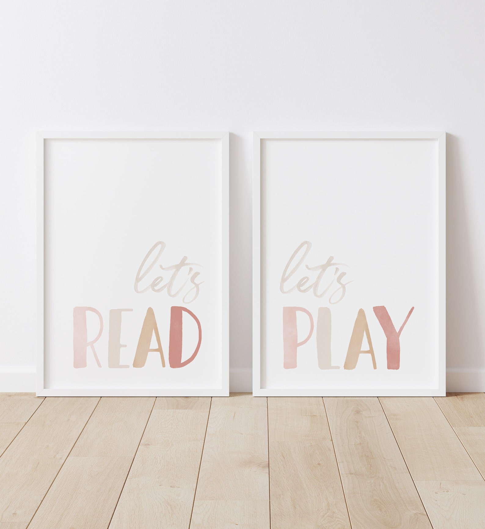 Let's Read Let's Play Set of 2 Prints, PRINTABLE Playroom Wall Art ...