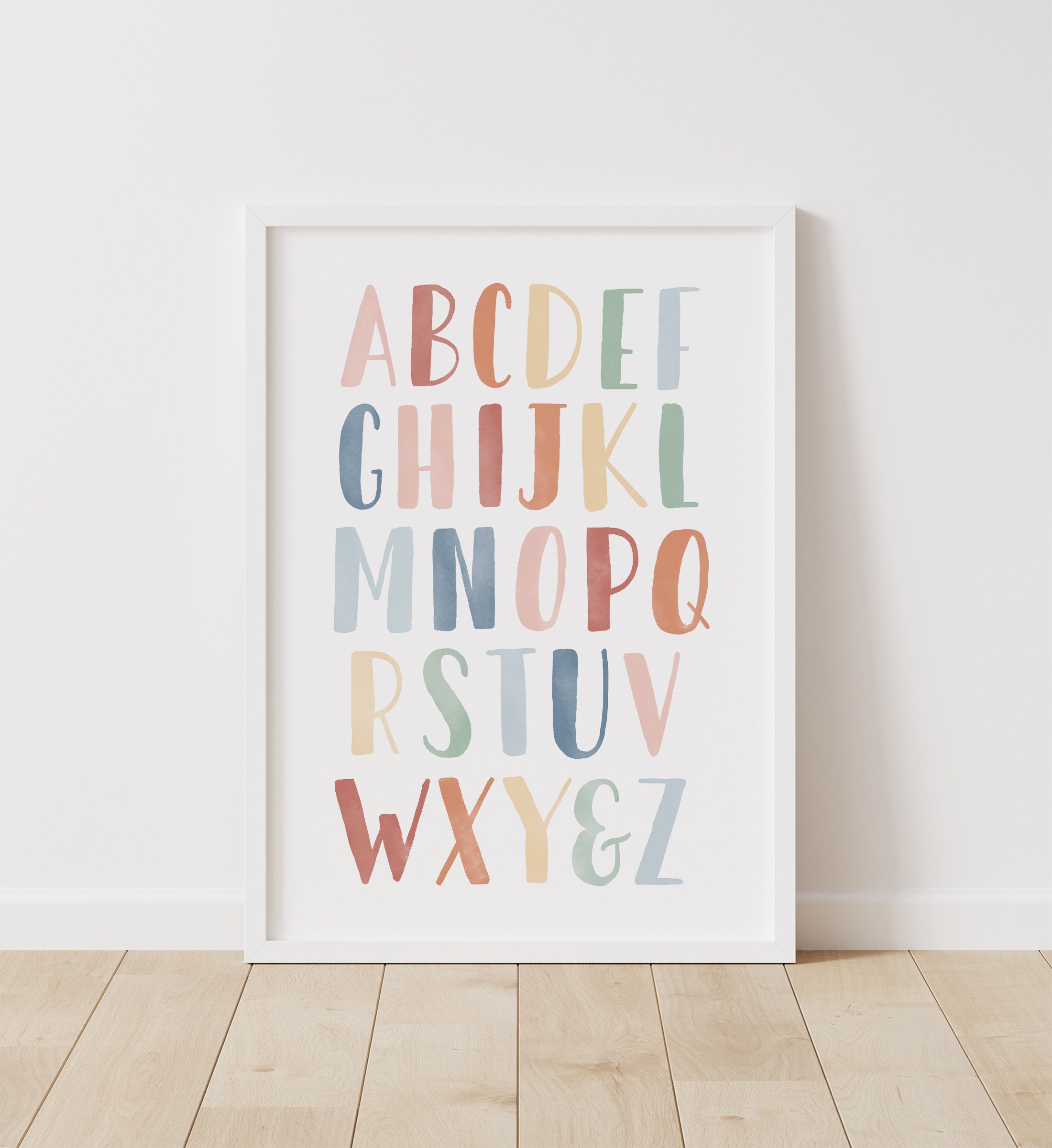 Rainbow Alphabet Poster Alphabet Print ABC Print PRINTABLE | Etsy
