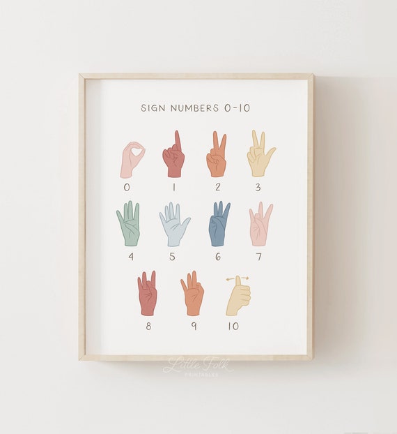 American Sign Language Number Counting Flash Cards American Sign ...