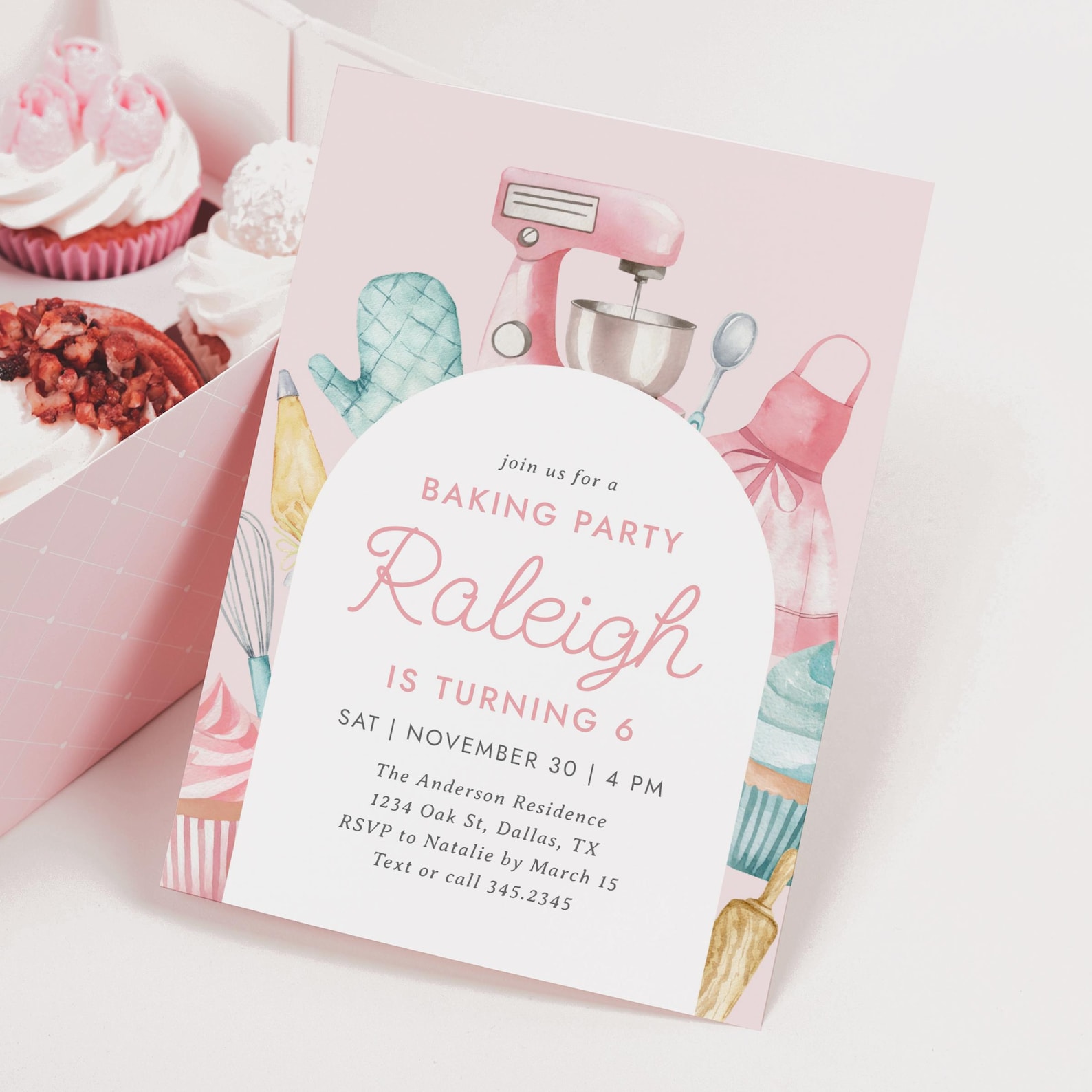 Baking Birthday Party Invitation, Cooking Birthday Invite, Printable ...