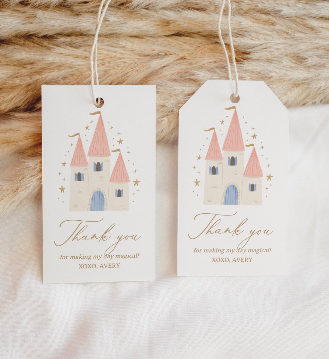 Editable Princess Birthday Favor Tag Template, Printable Princess ...