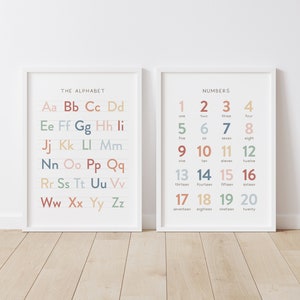 Rainbow Educational Posters, Set of 8 Homeschool Prints, PRINTABLE Wall ...