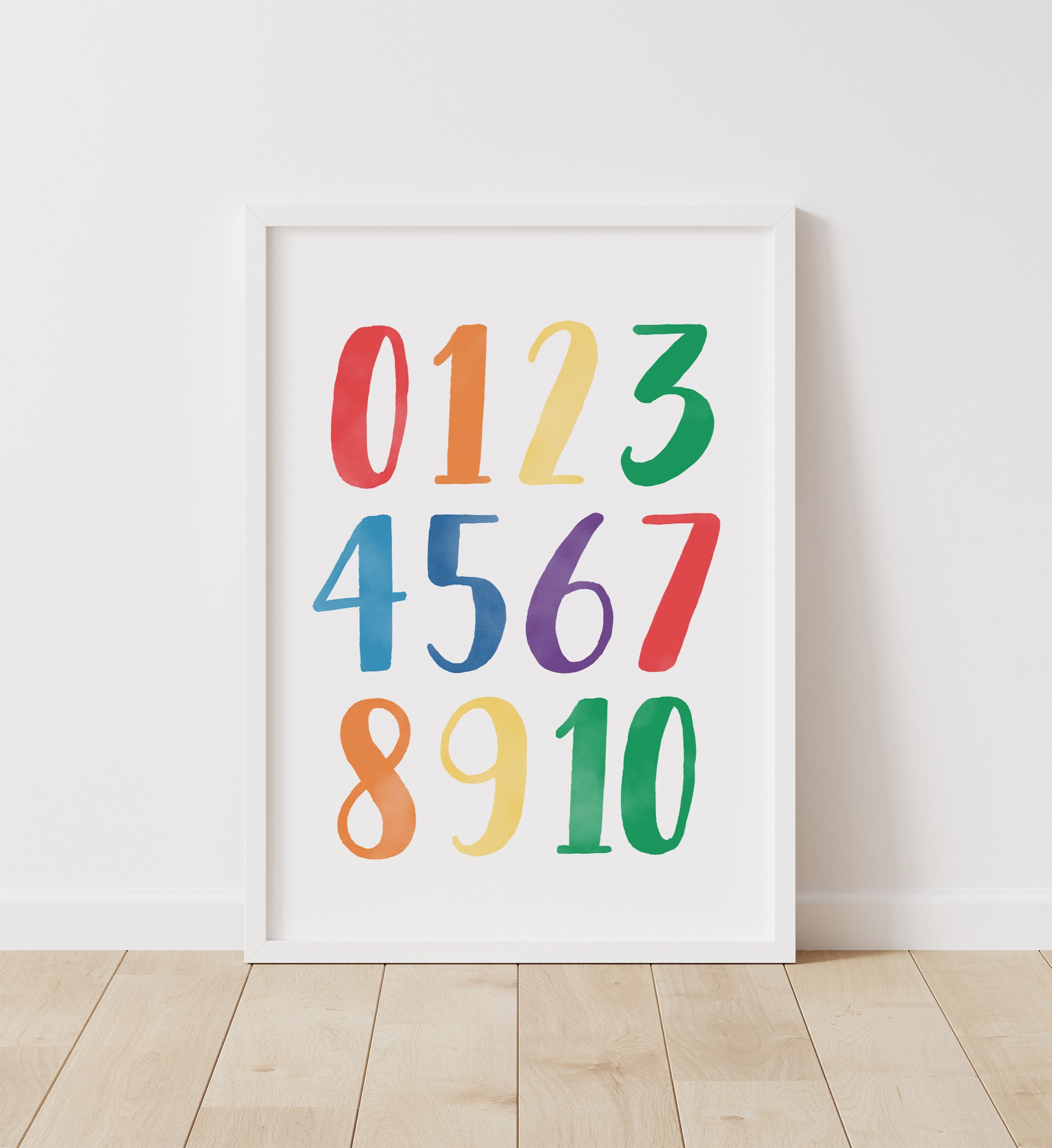 Rainbow Alphabet and Numbers Posters ABC Print Printable - Etsy