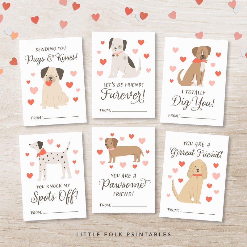 Dog Valentine Card - Etsy