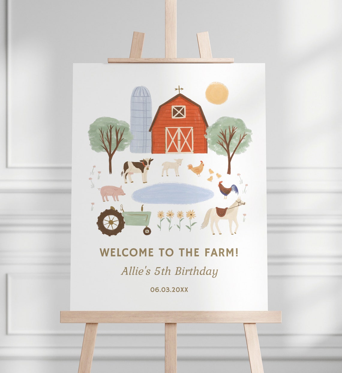 Editable Farm Birthday Party Welcome Sign Printable Barnyard - Etsy