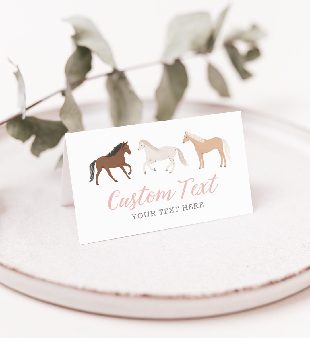 Editable Horse Birthday Party Food Label Template, Printable Equestrian ...