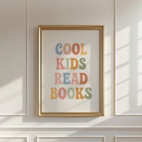 Cool Kids Read Books Print, Playroom Wall Decor, Homeschool Poster ...