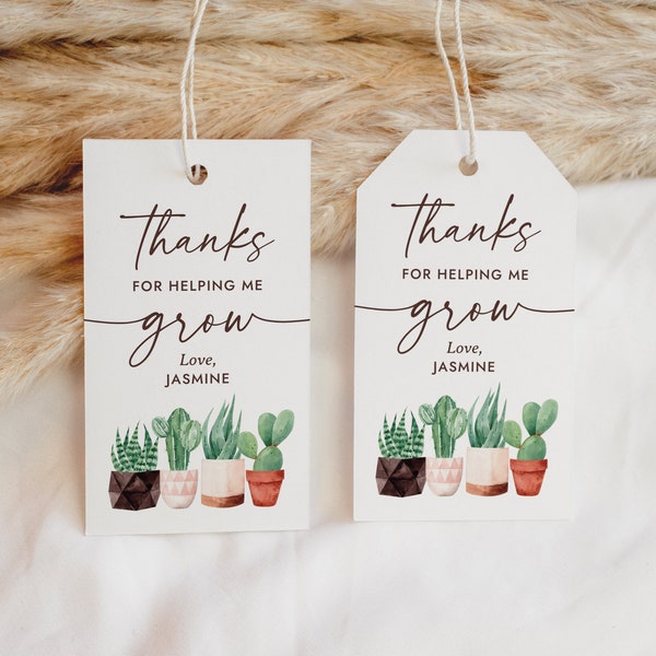 Thank You for Helping Me Grow - Etsy