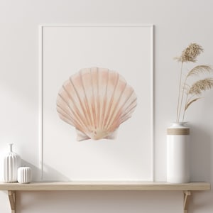 Sea Shell Print, Beach Nursery Decor, PRINTABLE Watercolor Sea Shell ...