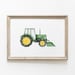 Green Tractor Nursery Decor Set of 5 Prints, Printable Farm Wall Art ...