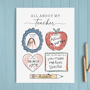 Printable Teacher Appreciation Week Coloring Page, All About My Teacher ...