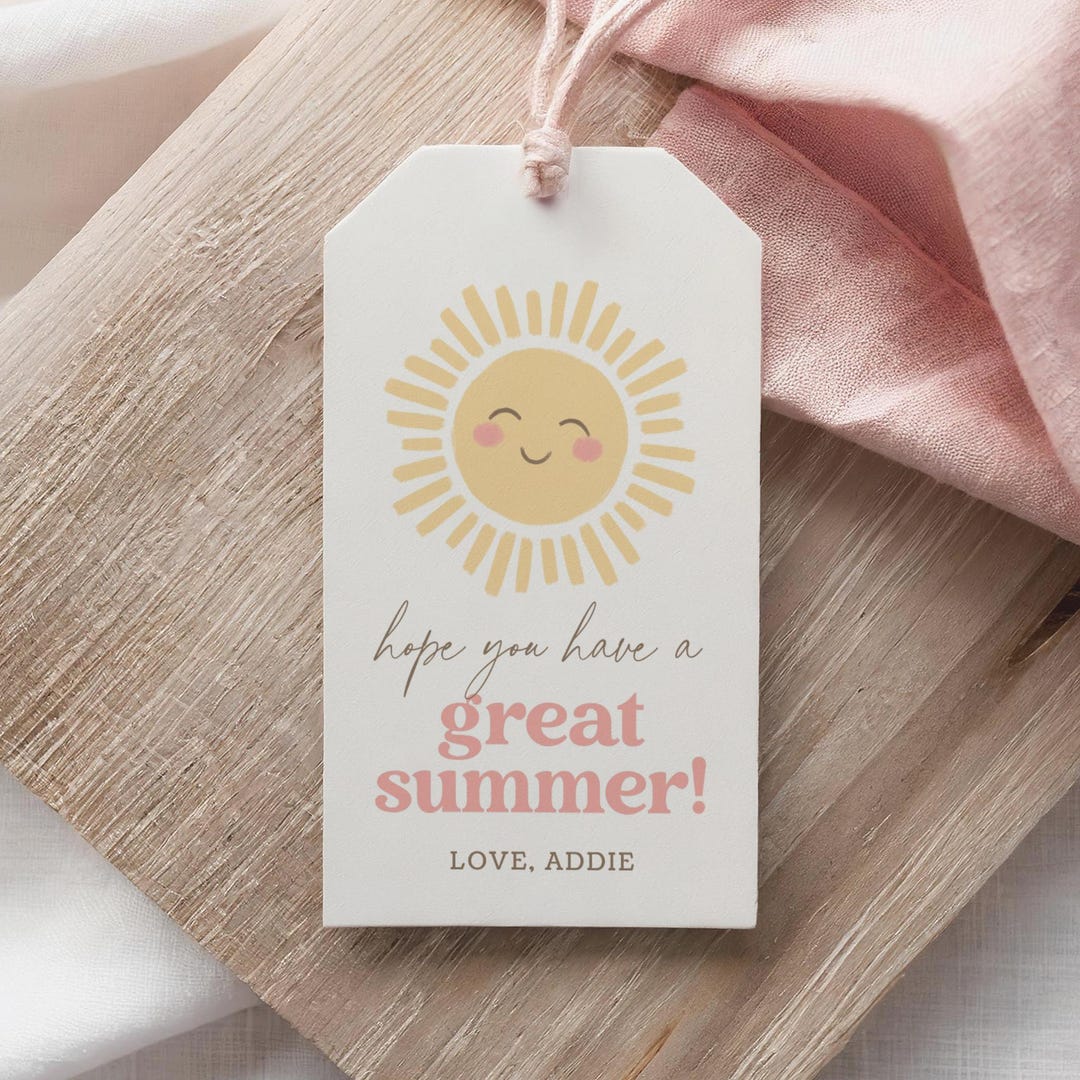 Sunshine Teacher Appreciation Week Tag Template, Printable Last Day of ...