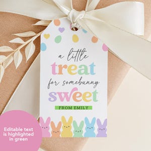 Happy Easter Gift Tag Template, Little Treat for Some Bunny Sweet Favor ...