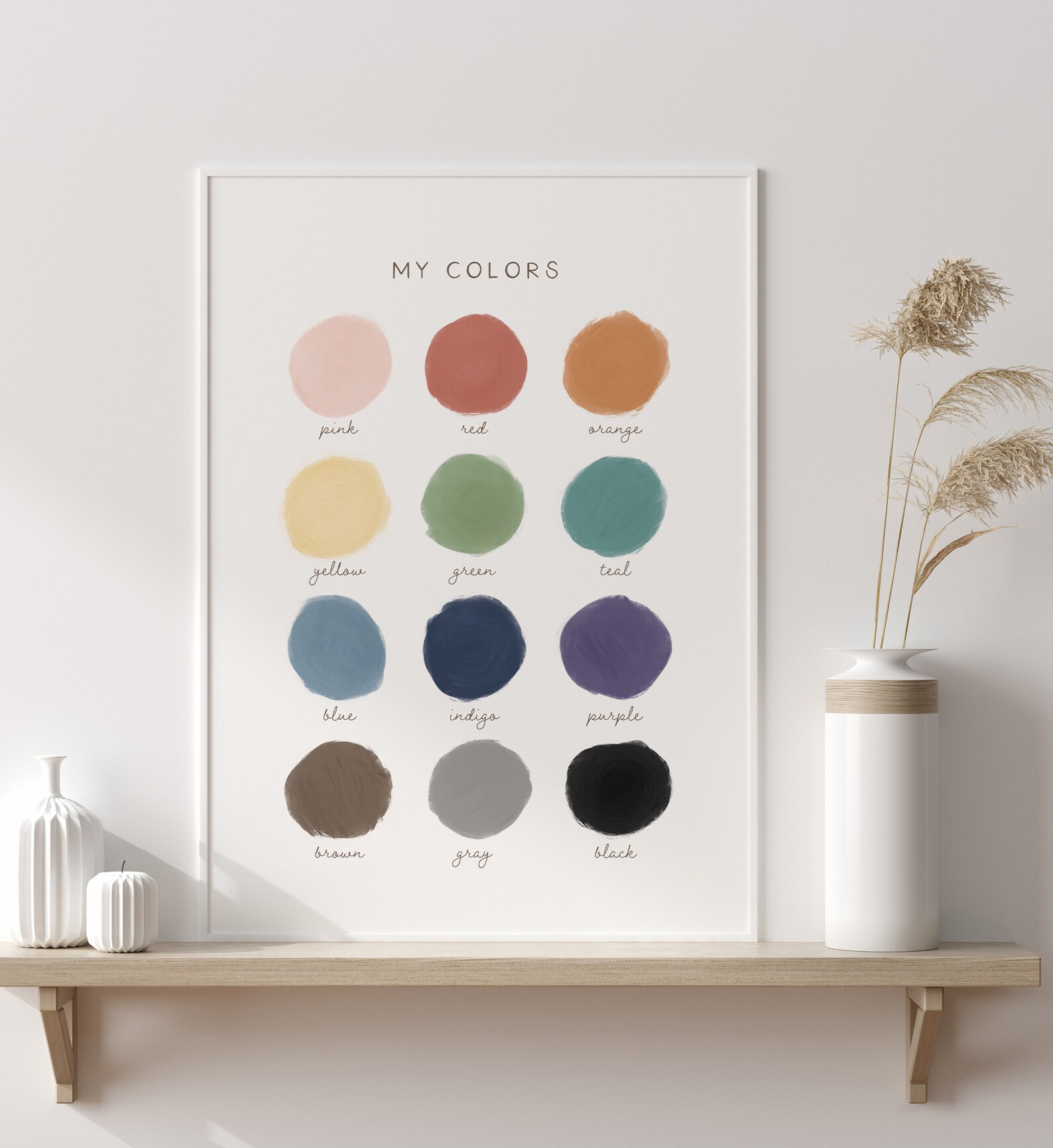 Educational Colors Poster Printable Colors Wall Art Rainbow - Etsy