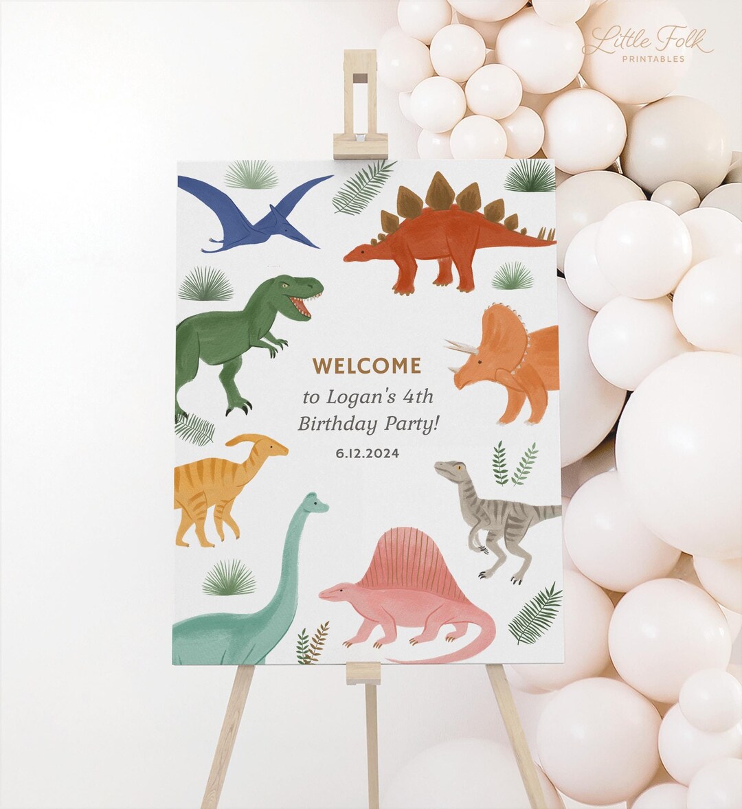 Editable Dinosaur Birthday Party Welcome Sign, Printable Dinosaur ...