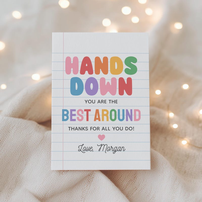 Hands Down Best Teacher - Etsy