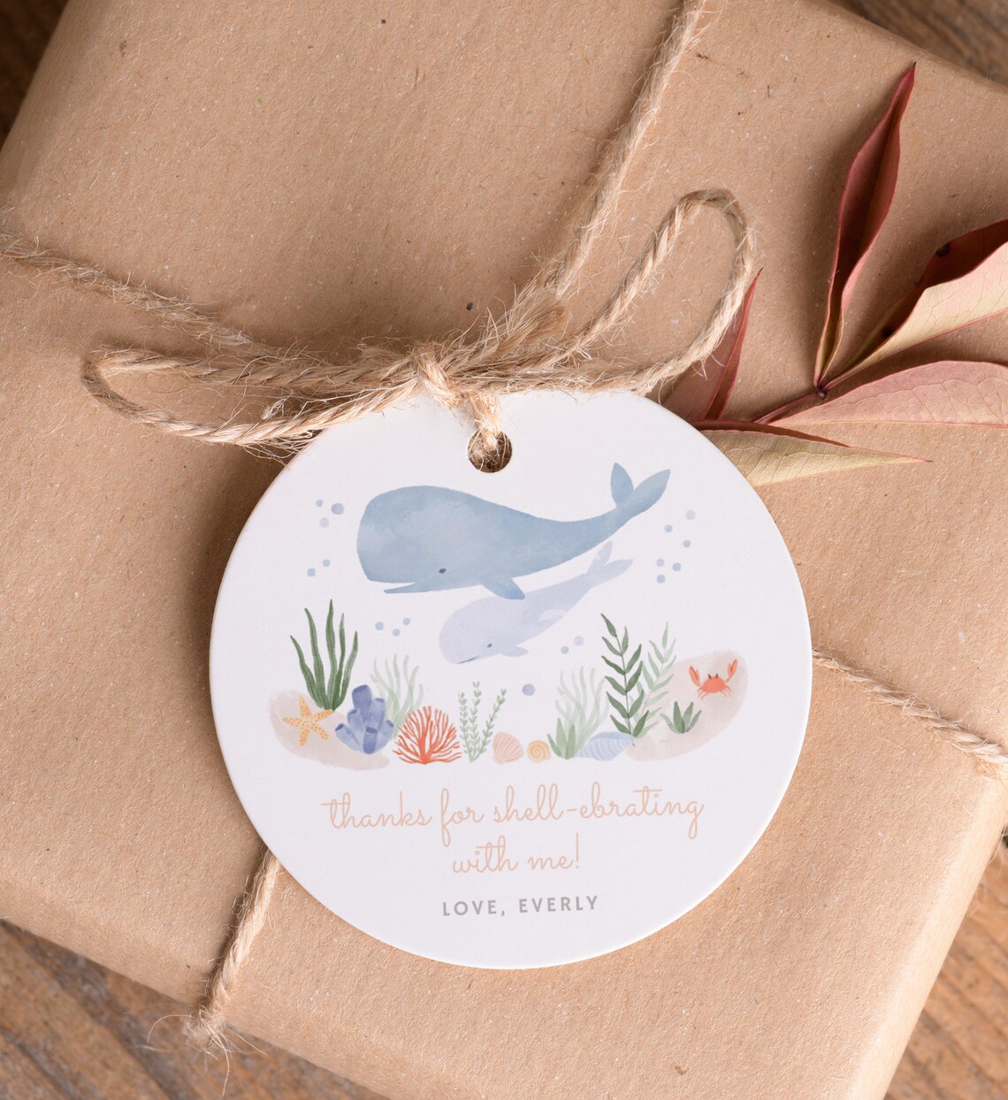 Editable Under the Sea Birthday Party Favor Tag Template, Printable ...