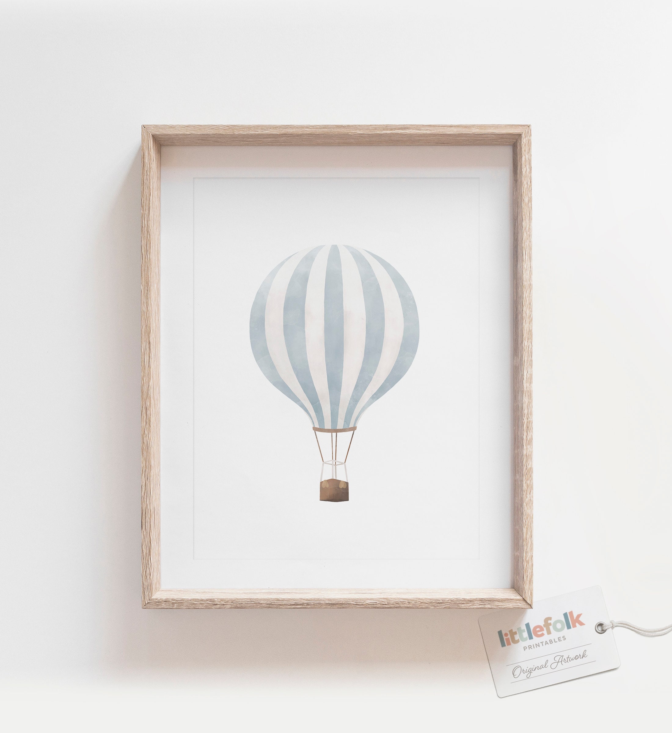 Blue Hot Air Balloon Print Vintage Nursery Decor Printable - Etsy Canada
