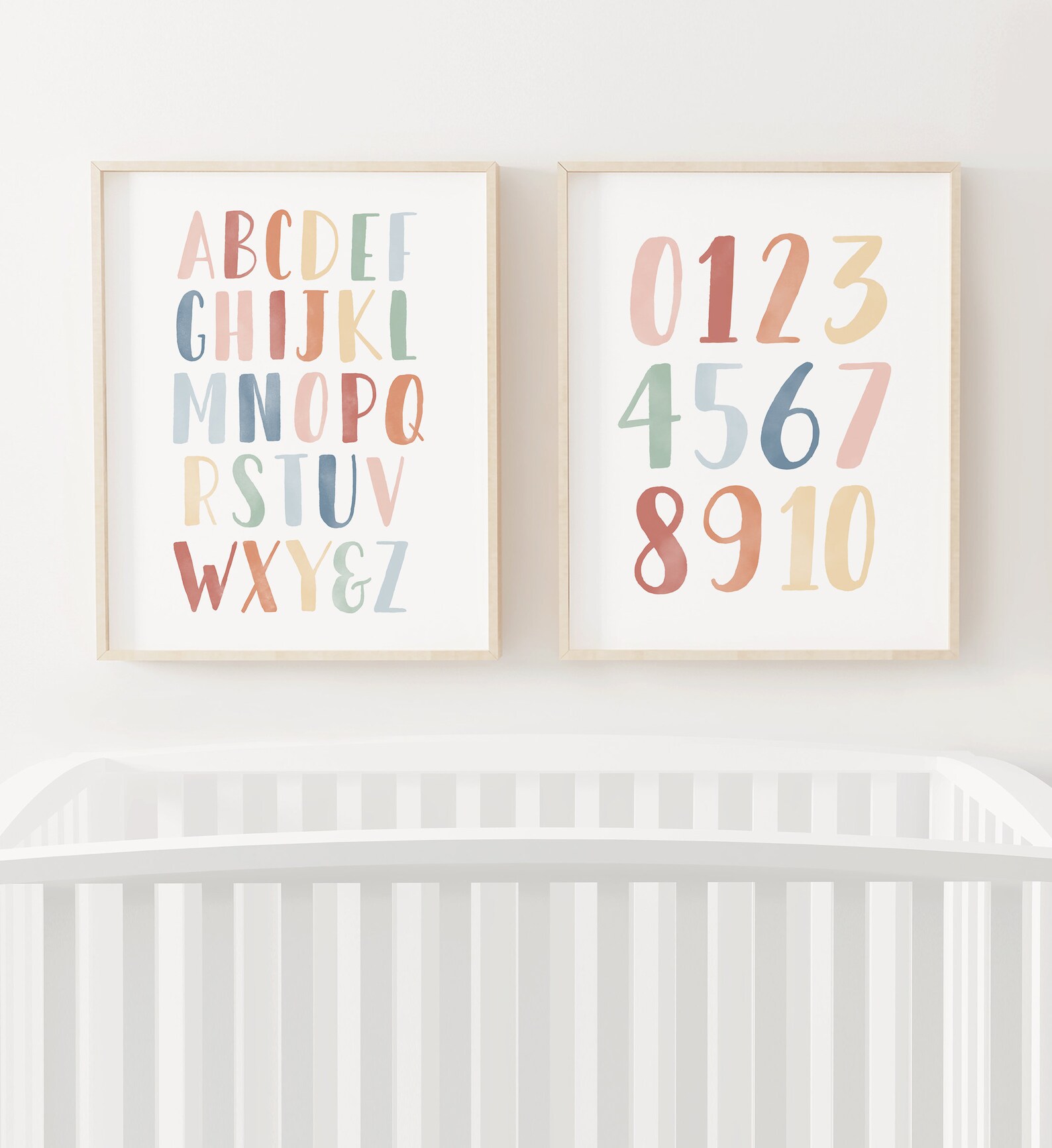 Rainbow Alphabet and Numbers Posters ABC Print Printable - Etsy