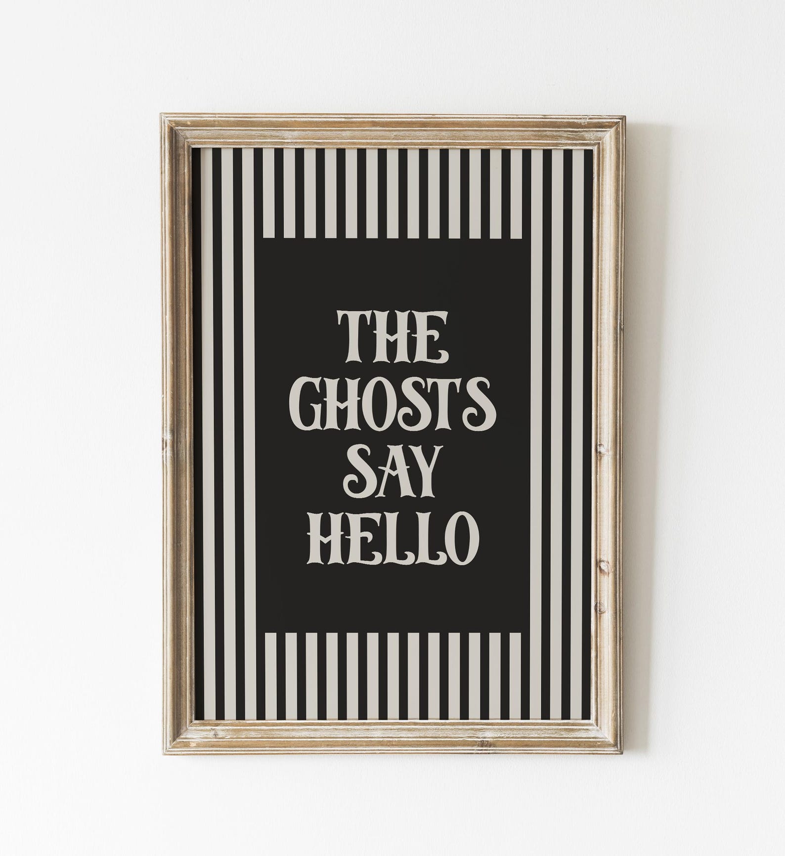 The Ghosts Say Hello Print, Halloween Wall Decor, Printable Halloween ...