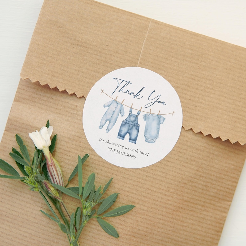 Blue Jean Baby Favor Tags - Etsy