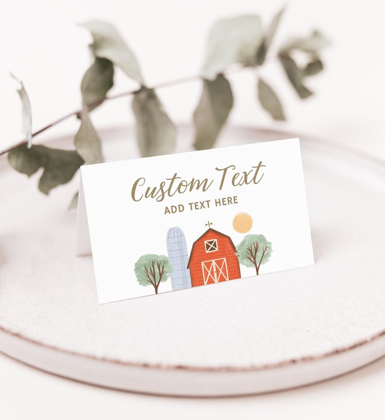 Editable Farm Birthday Party Food Label Template Printable - Etsy
