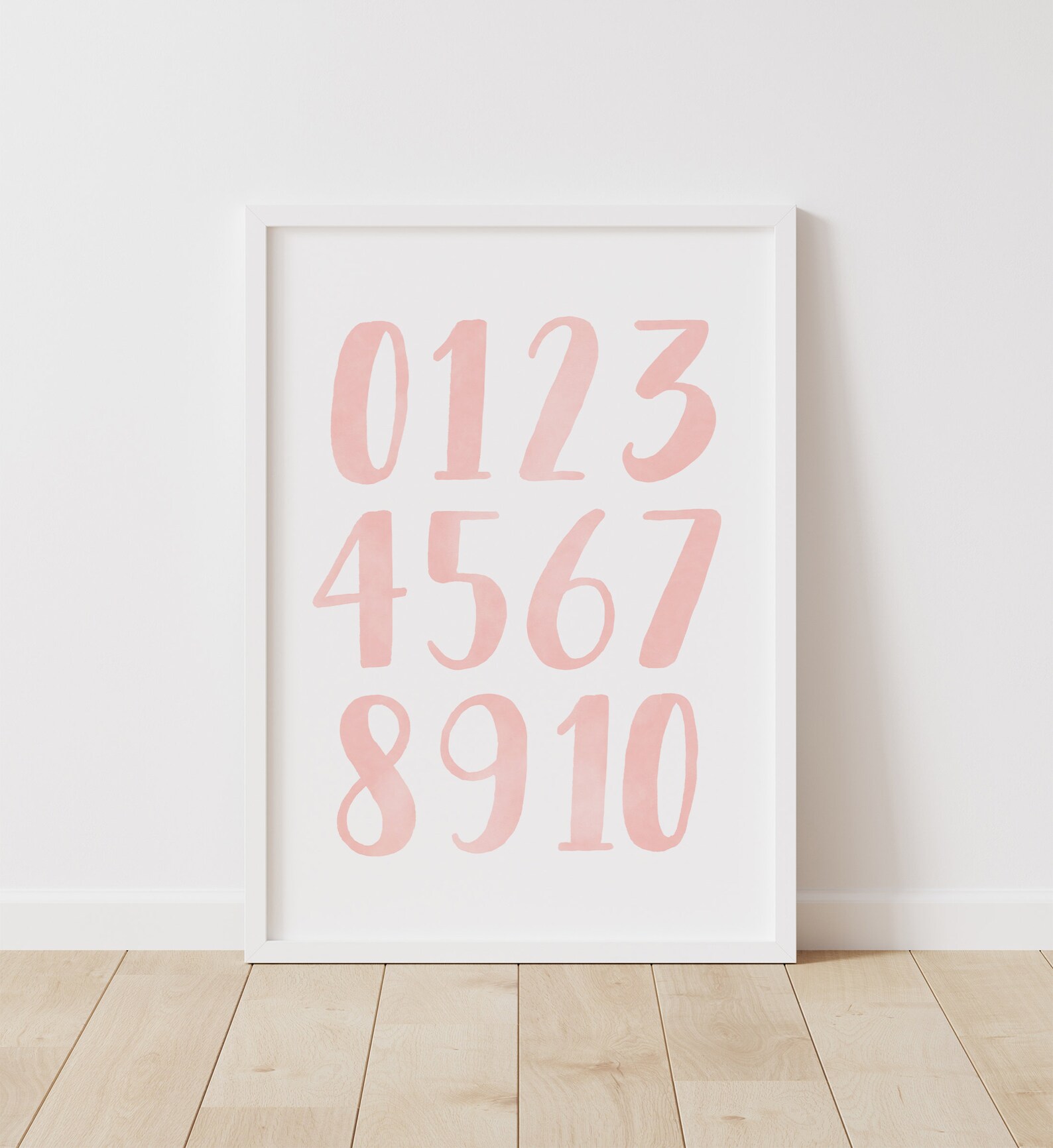 Pink Alphabet and Numbers Set of 2 Prints Alphabet Poster - Etsy