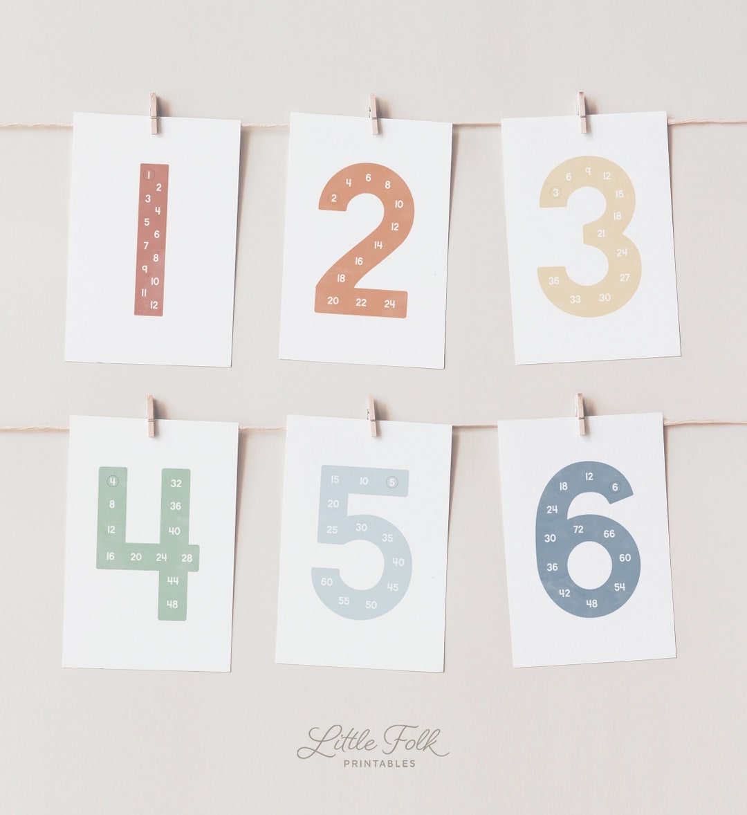 Rainbow Skip Counting Posters, Rainbow Classroom Decor, Educational ...