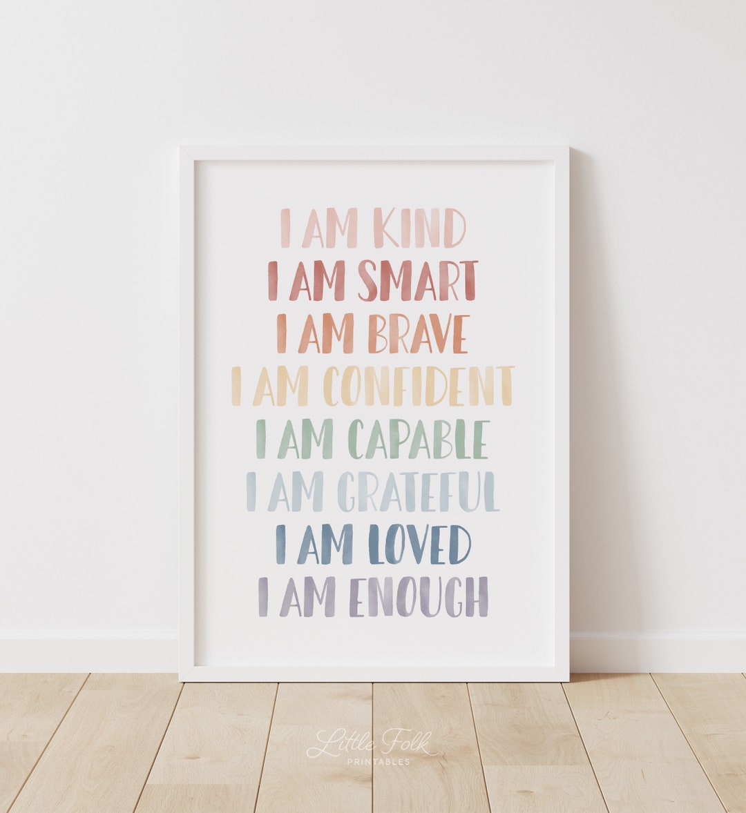 Custom Affirmations Print, Personalized Affirmations for Kids ...