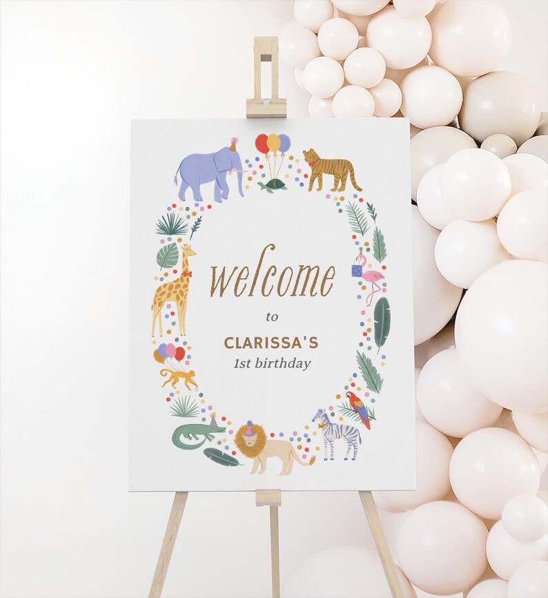 Party Animals Birthday Invitation Bundle, Printable Jungle Safari ...
