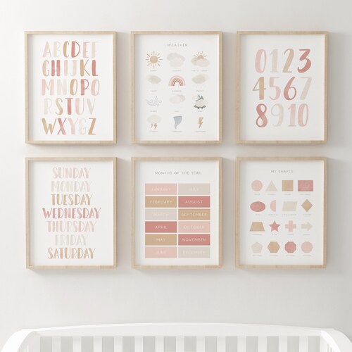 Educational Prints Set of 6 Classroom Posters - Etsy