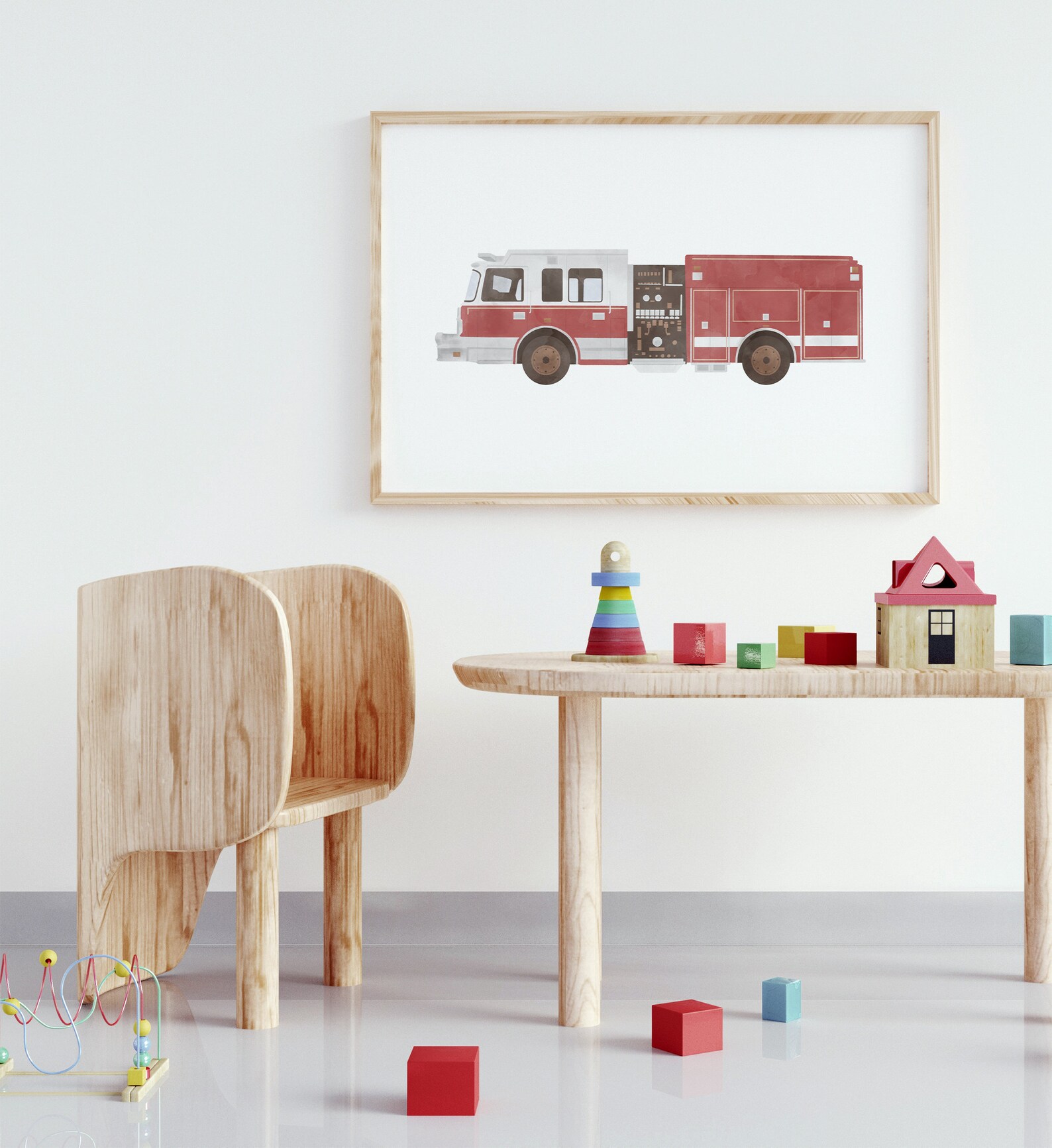Firetruck Print Fire Engine Poster Printable Emergency - Etsy