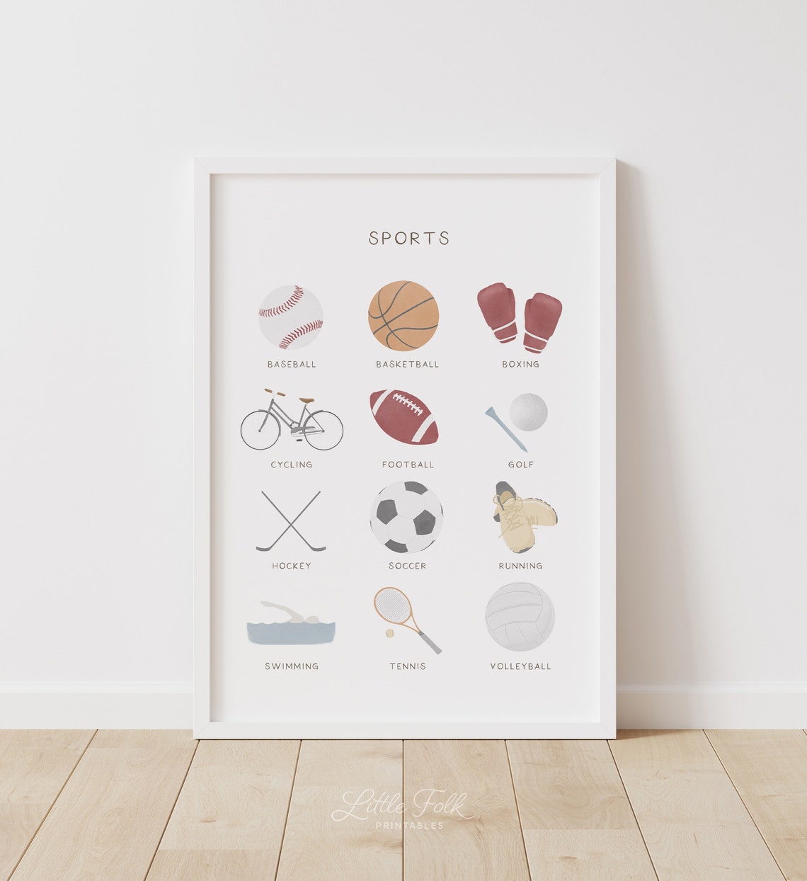 Sports Kids Room Decor, Sports Print, Printable Wall Art, Boys Room ...