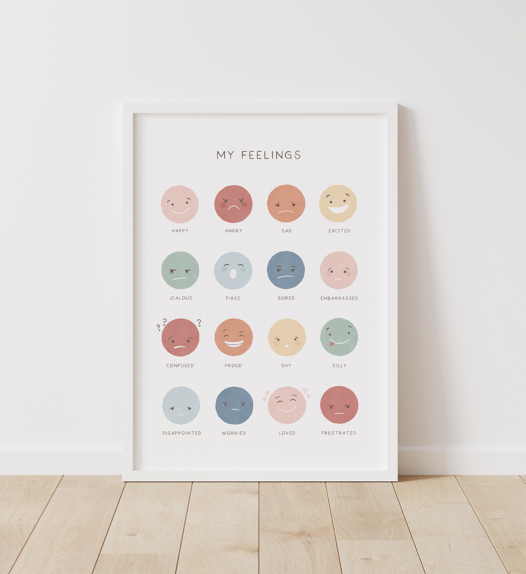Rainbow Feelings Chart Emotions Print PRINTABLE Wall Art - Etsy