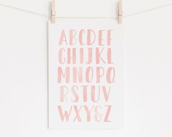 Pink Flamingo Print Printable Wall Art Tropical Nursery | Etsy