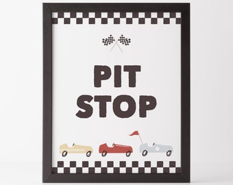Printable Pit Stop Sign - Etsy