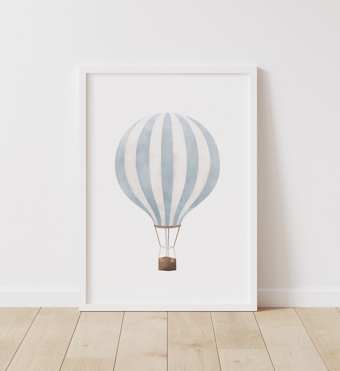 Blue Hot Air Balloon Print Vintage Travel Wall Art Printable - Etsy
