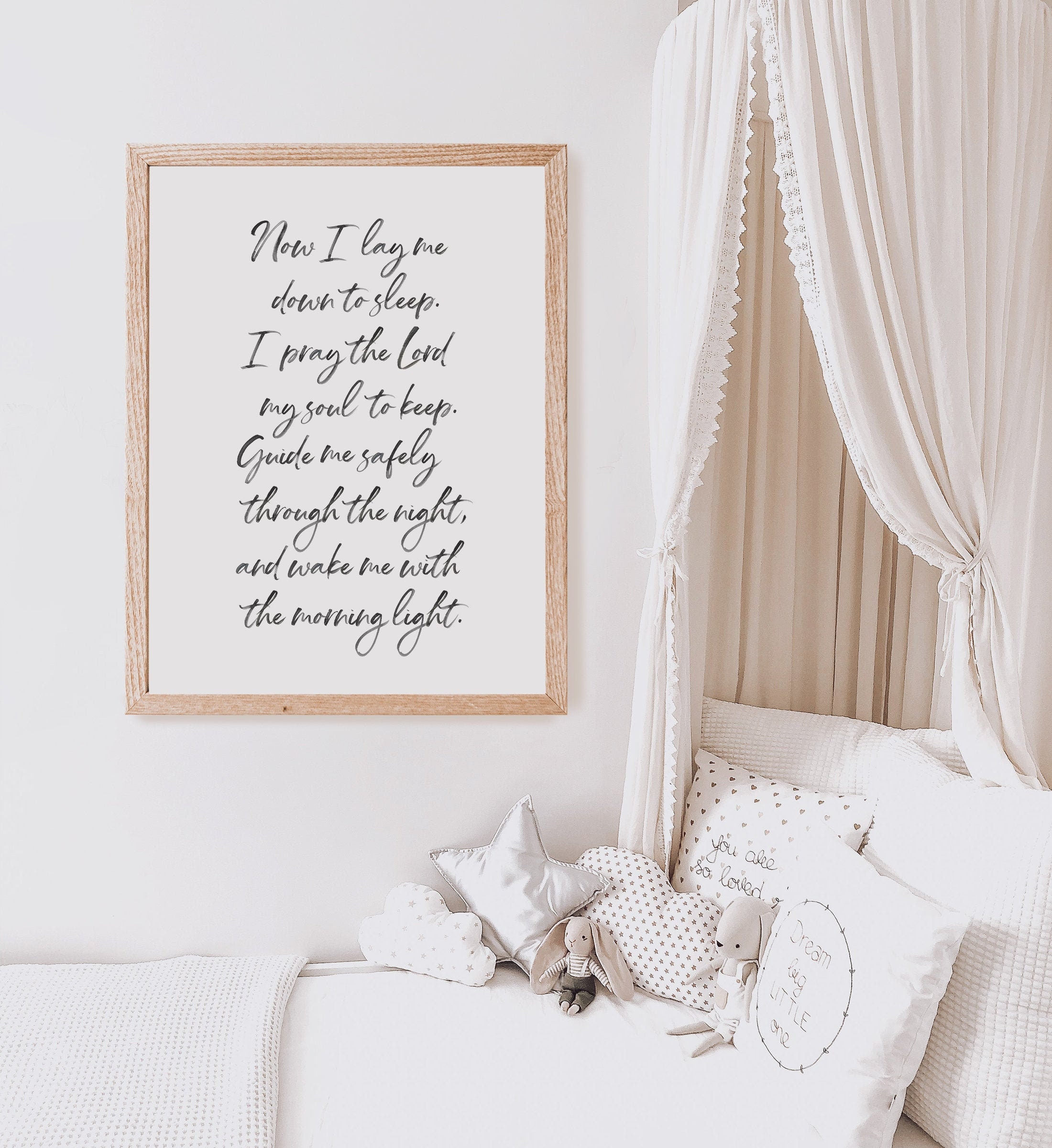Now I Lay Me Down to Sleep Print Nursery Quote Print - Etsy