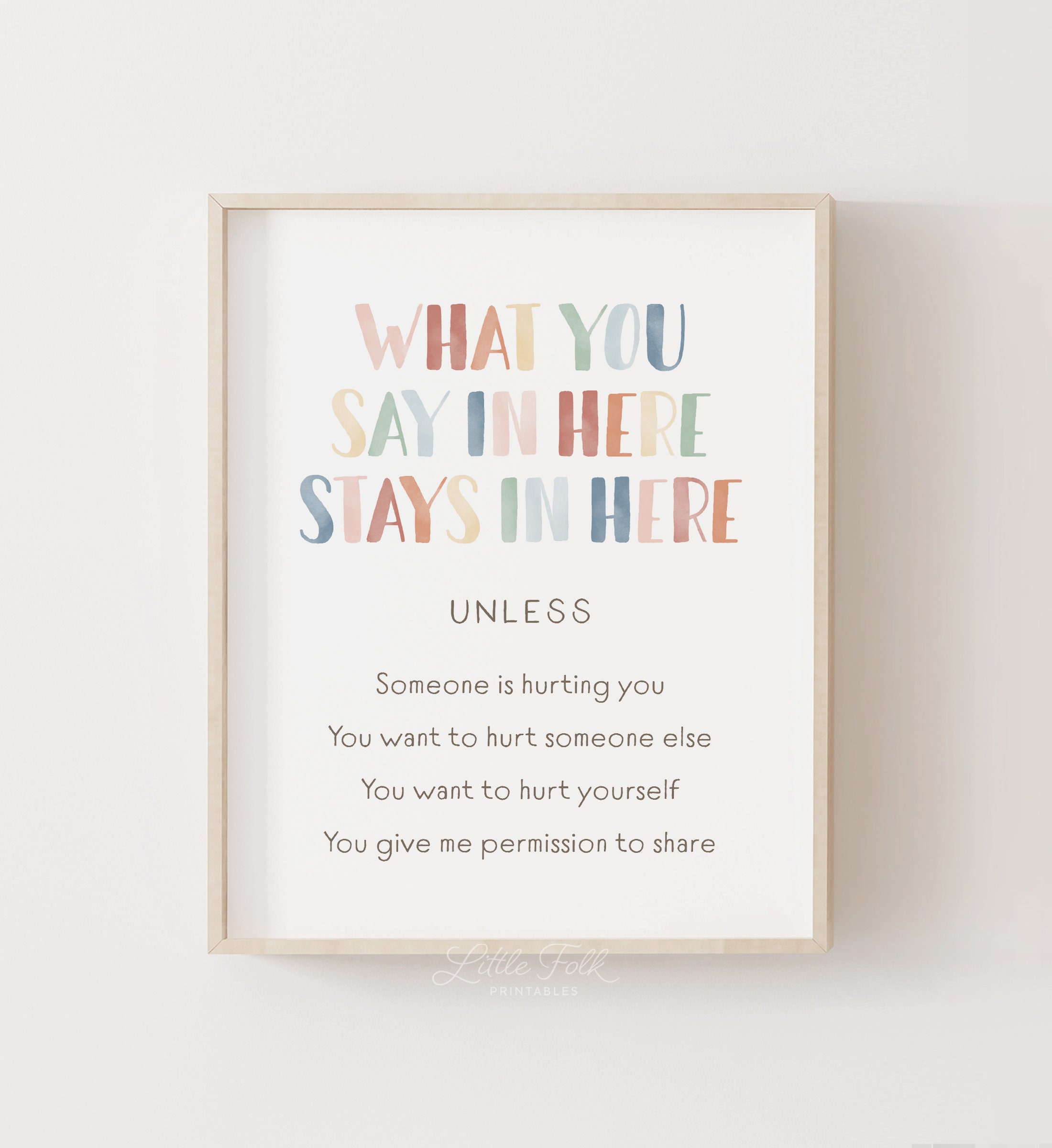 What You Say in Here Stays in Here Print, Counseling Office Decor ...